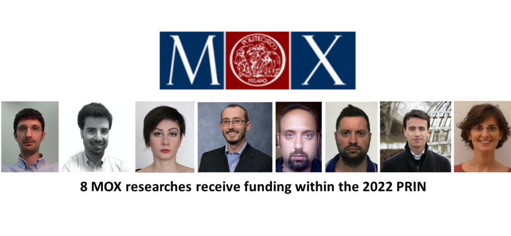 8 MOX researches received funding within the 2022 PRIN call.